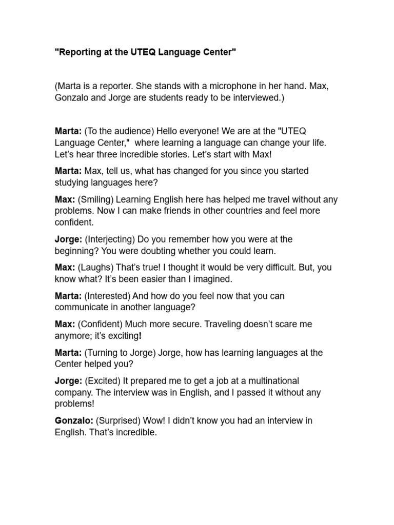 Reporting at The UTEQ - Longer Version | PDF