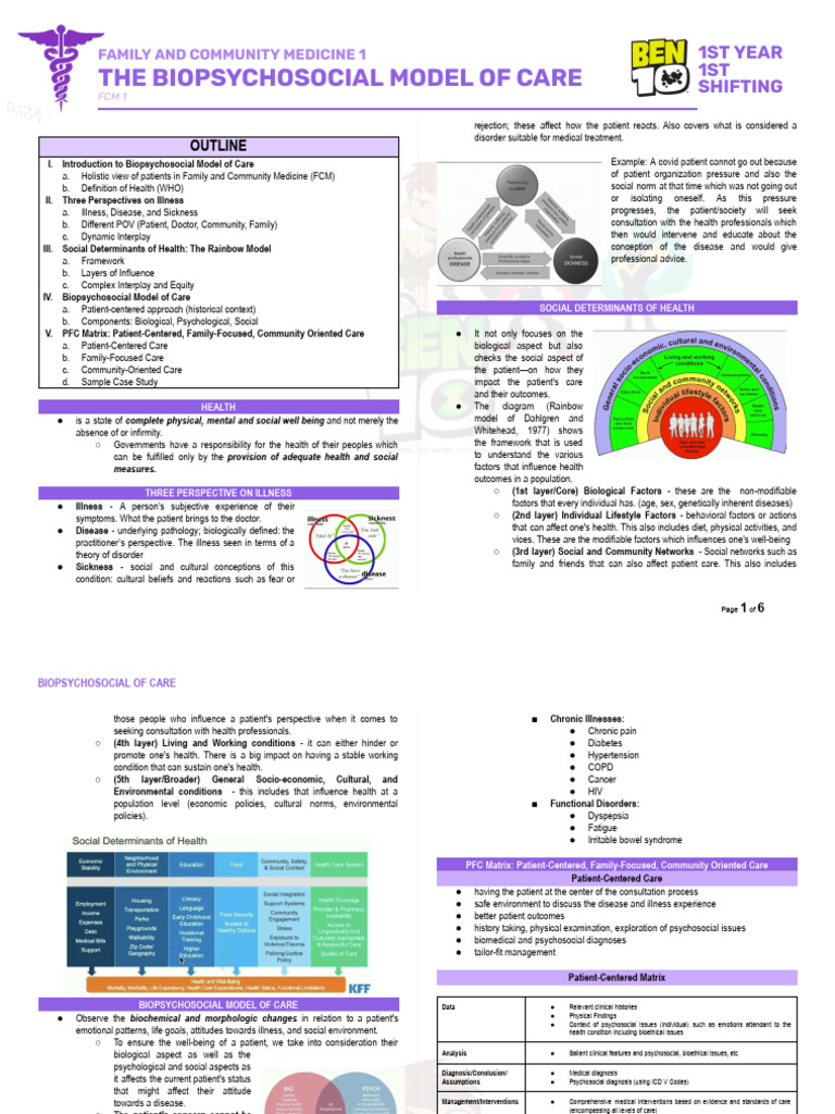 Biopsychosocial Model in Family Medicine | PDF | Psychosocial | Well Being