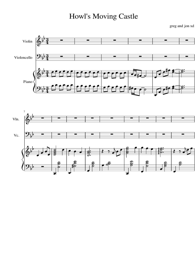 Howl's Moving Castle Sheet Music | PDF