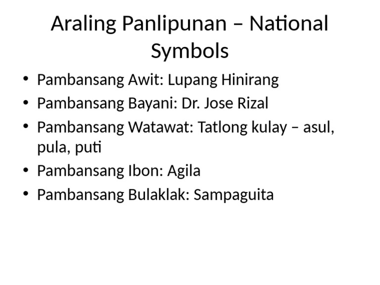 AP National Symbols | PDF