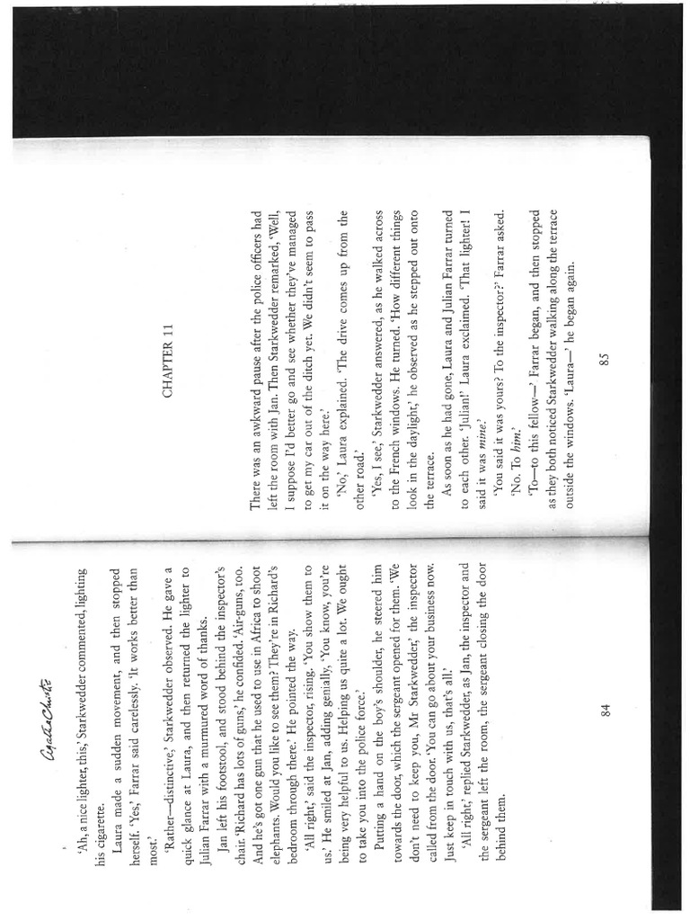 Literature - Agatha Christie's The Uninvited Guest - Chapter 11 - 20 | PDF