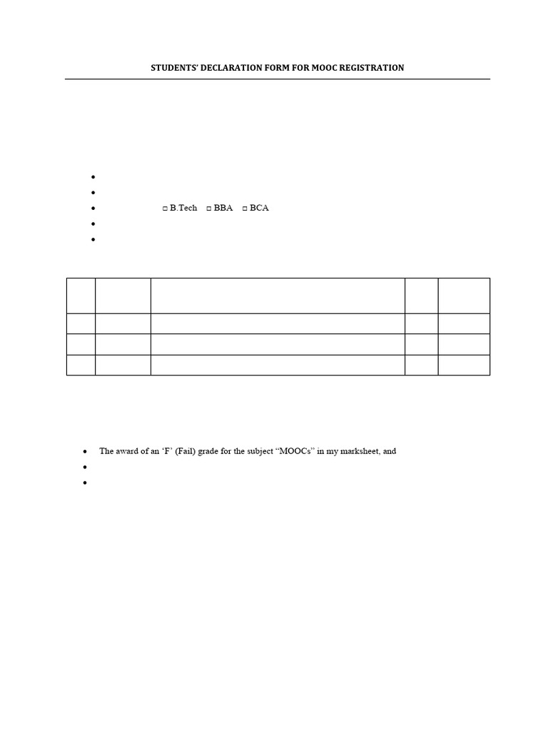 Revised - NPTEL Declaration Form | PDF
