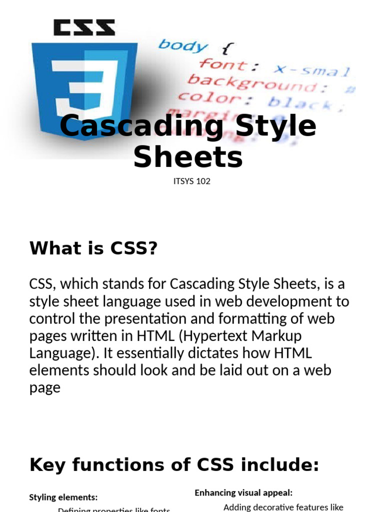 Cascading Style Sheets | PDF | Html | World Wide Web