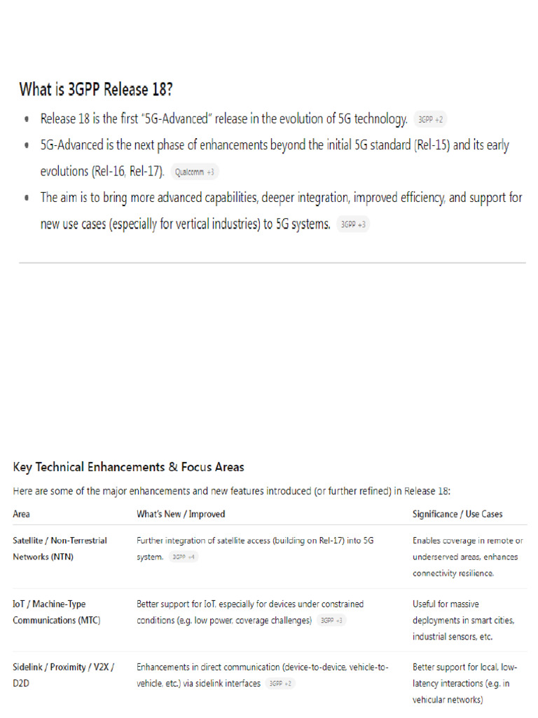 3GPP Release 18 | PDF