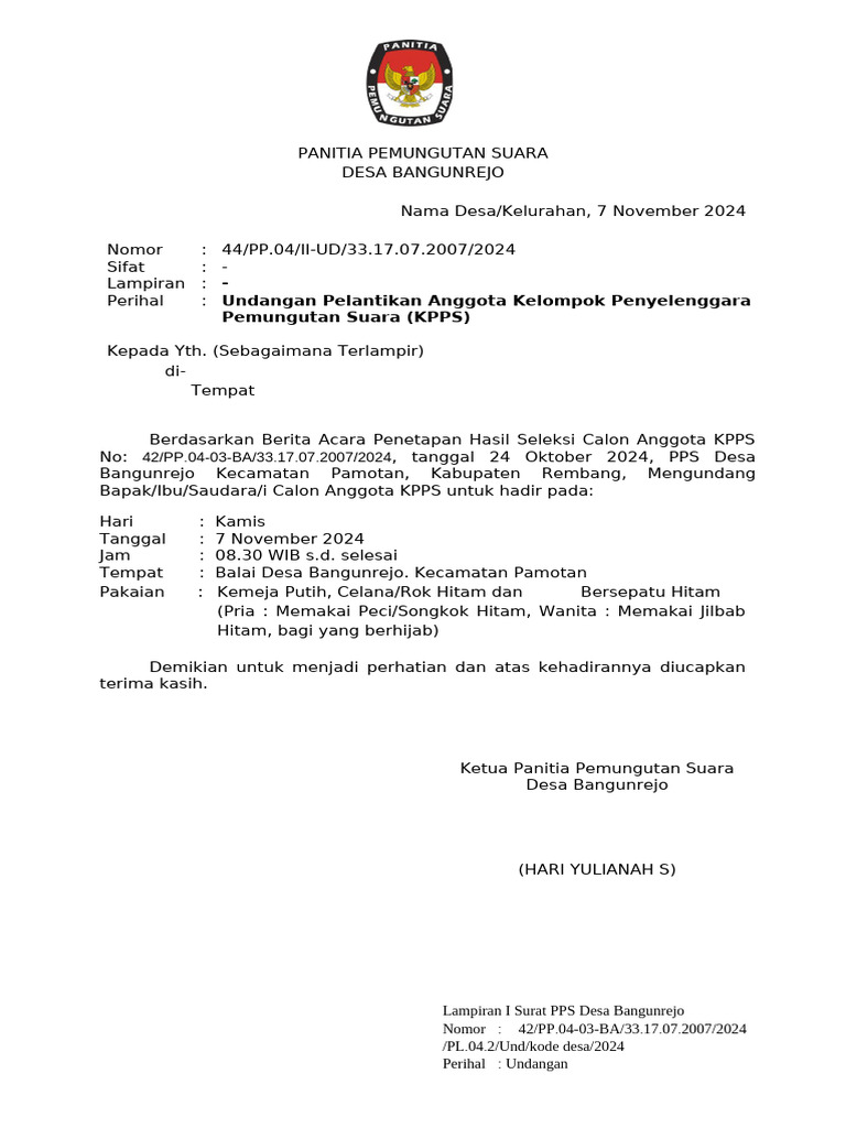 Surat Undangan Pramuka (1) Mentah | PDF