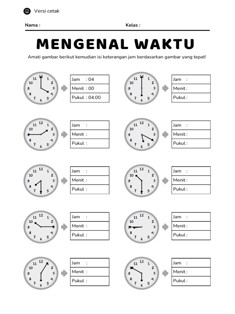 Lembar Kerja Imbuhan Me - Biru Ilustrasi Sederhana | PDF