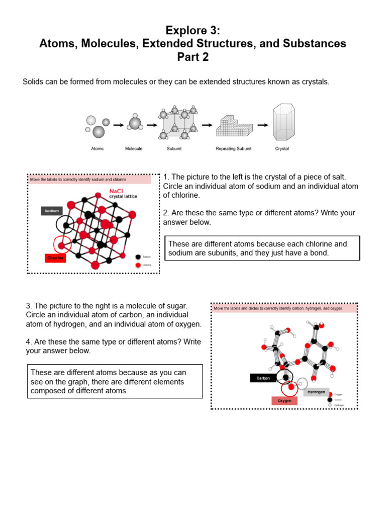 Sugar Molecules and Atom Count | PDF | Molecules | Crystal