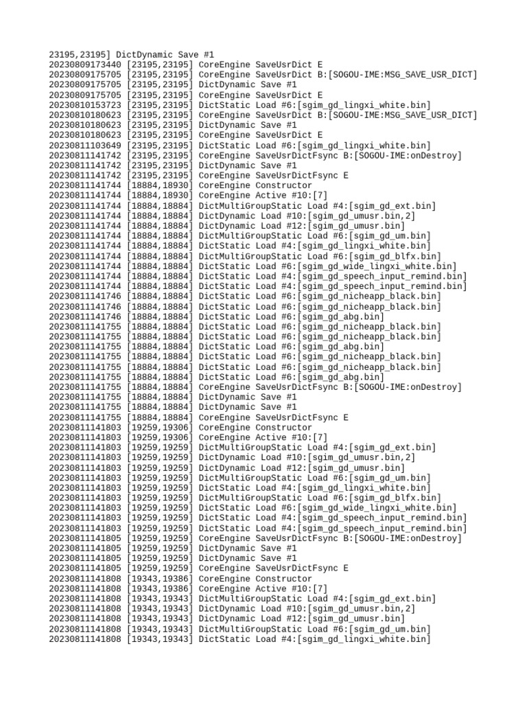 Sogou IME Dictionary Save Logs | PDF