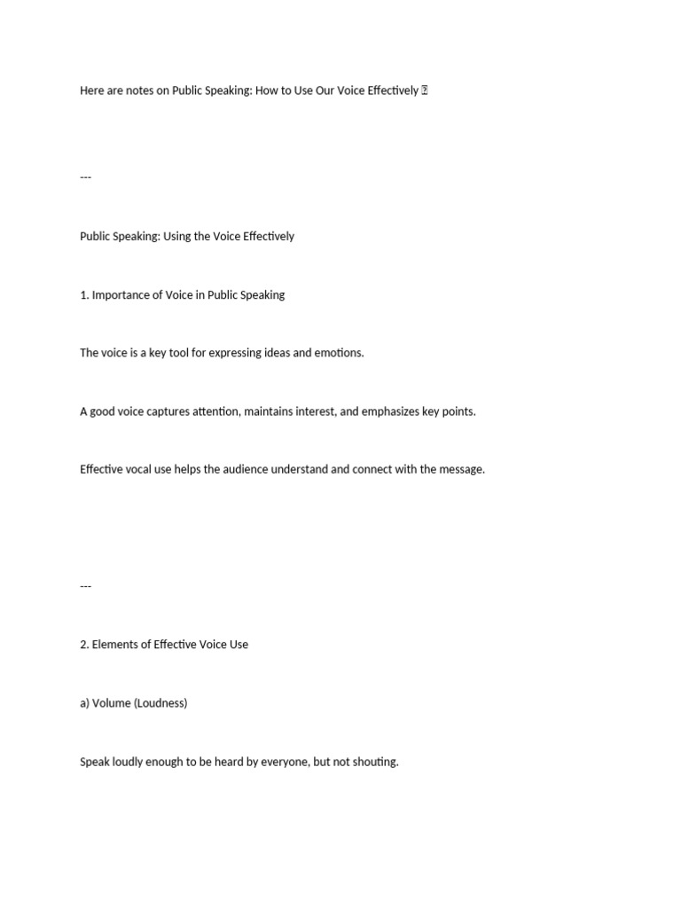 Mastering Voice in Public Speaking | PDF | Human Voice | Public Speaking