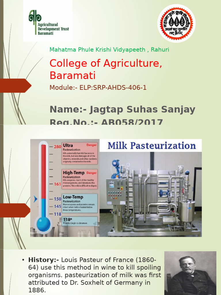 3, Pasteurization of Milk | PDF