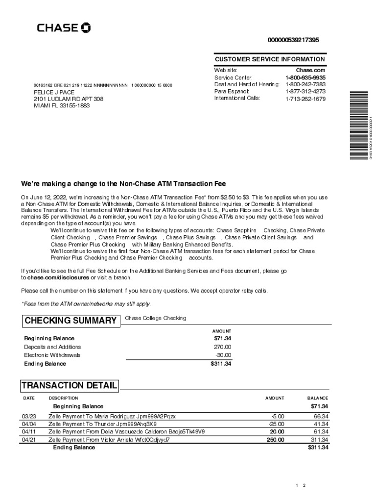 List | PDF | Banks | Chase Bank