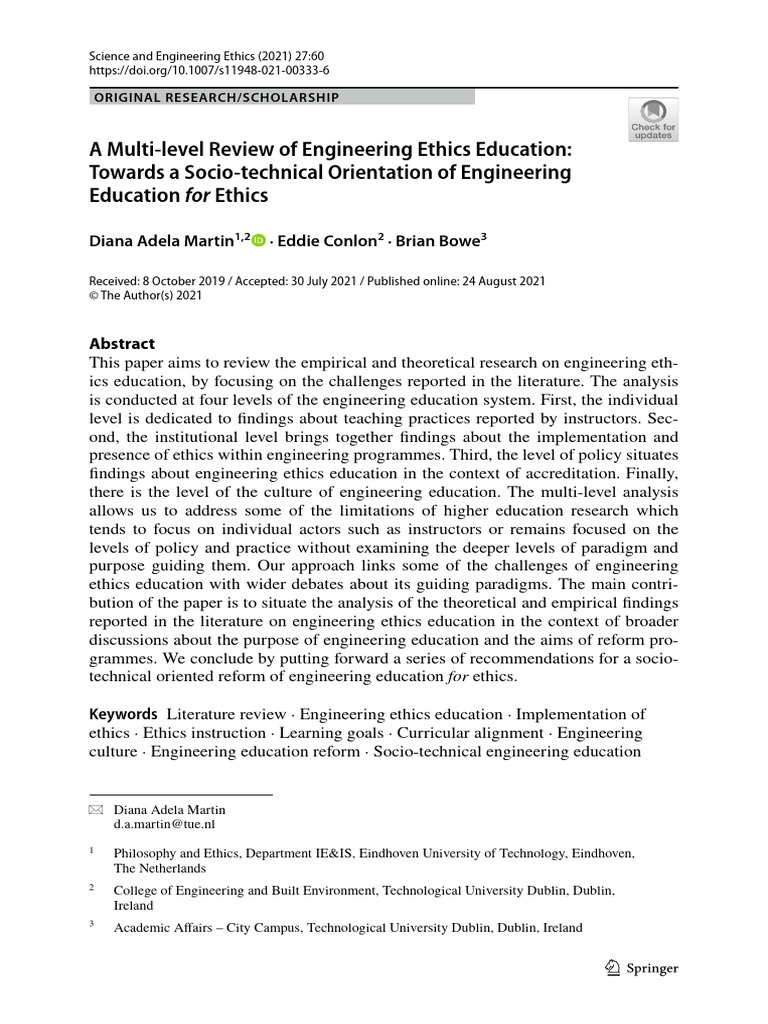 Springer Link PDF | PDF | Curriculum | Engineering