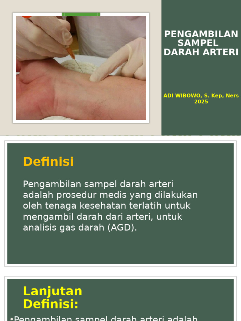 Pengambilan Sample Darah Arteri - Adi W | PDF