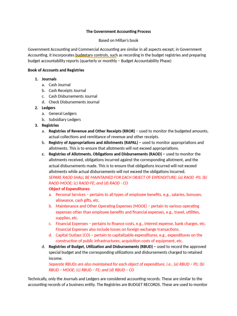 The Government Accounting Process | PDF | Expense | Payroll