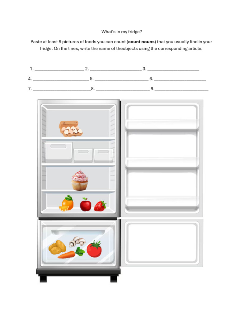 What's in My Fridge Activity - Imagenes PDF | PDF