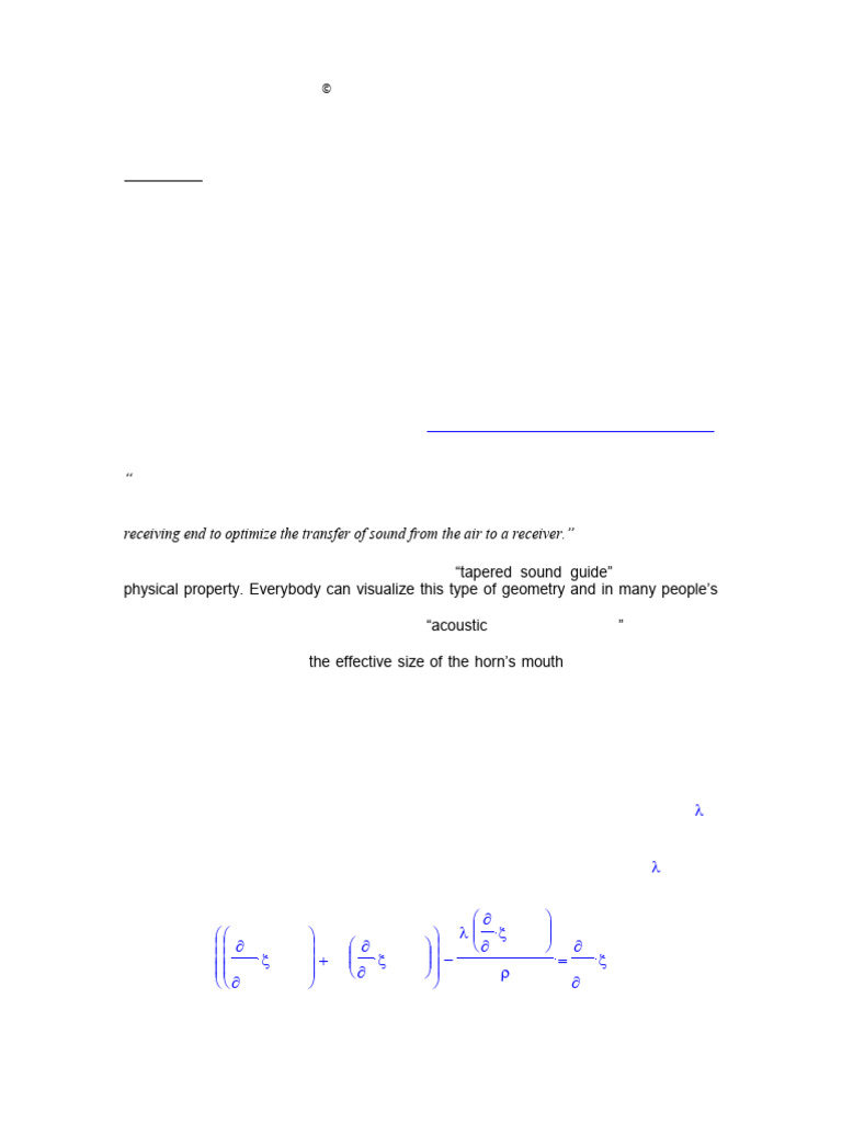 Transmission Line vs. Back Loaded Horn Physics | PDF | Transmission ...