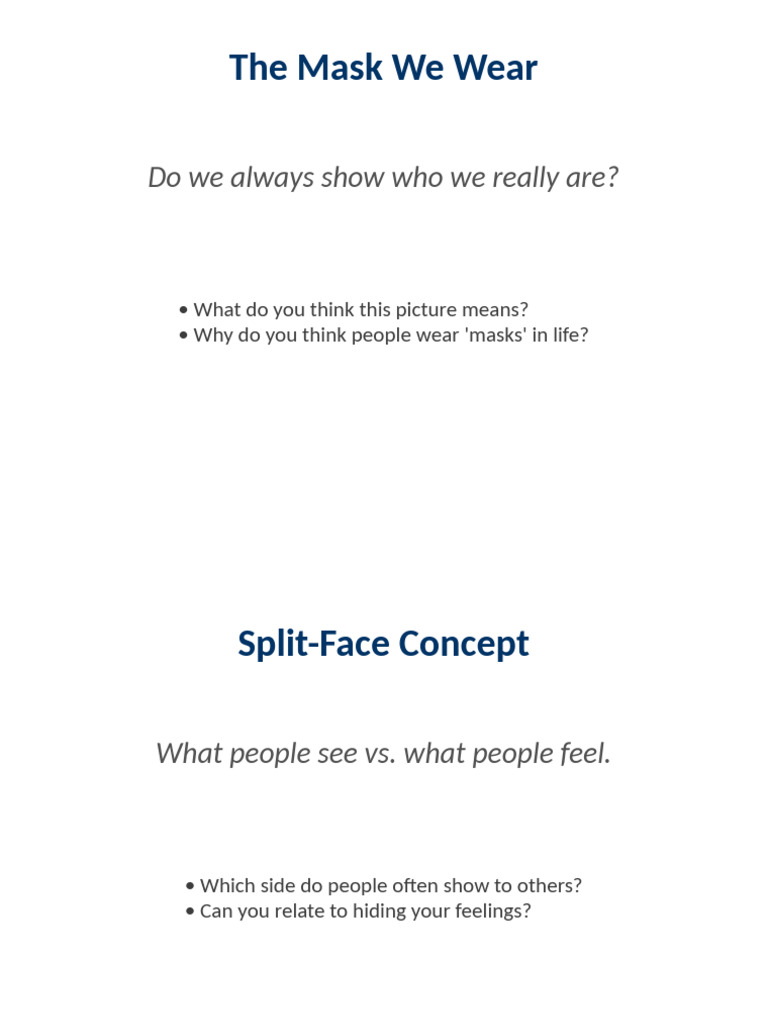 The Mask We Wear Motivation | PDF
