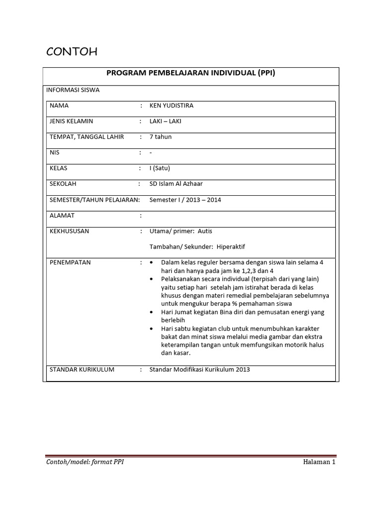 Contoh PPI 2 | PDF