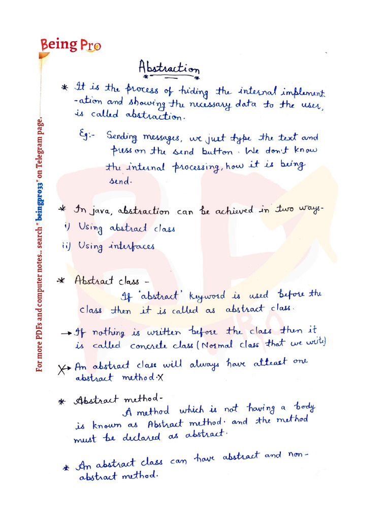 Abstraction and Interface in Java | PDF