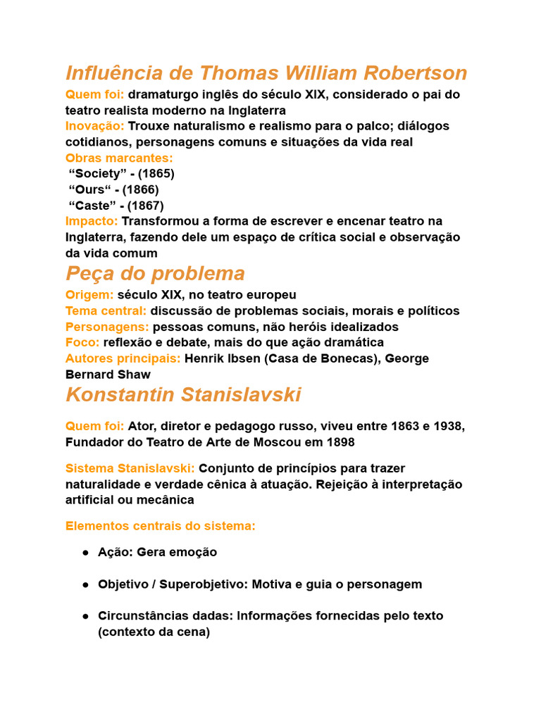 Influência de Thomas William Robertson | PDF