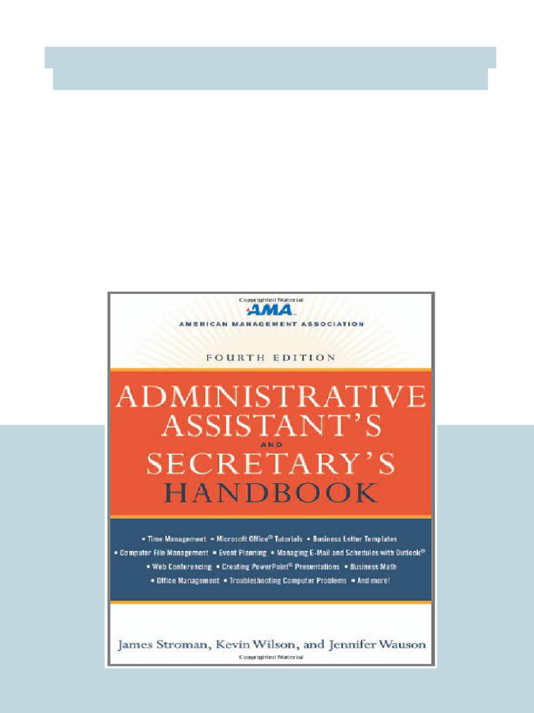Administrative Assistant S and Secretary S Handbook Fourth Edition ...