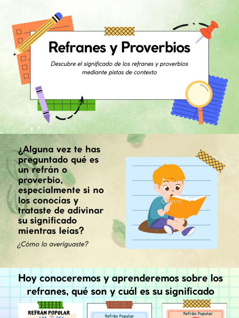 Significado de Refranes y Proverbios | PDF | Libro de proverbios