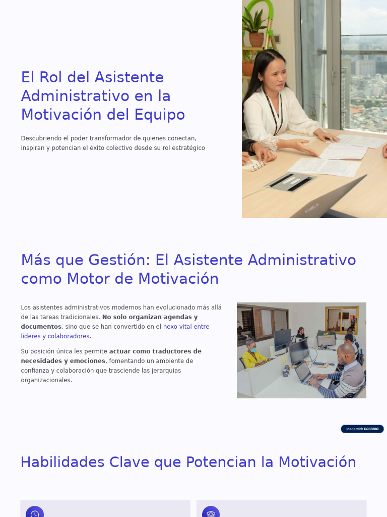 El Rol Del Asistente Administrativo en La Motivacion Del Equipo | PDF ...