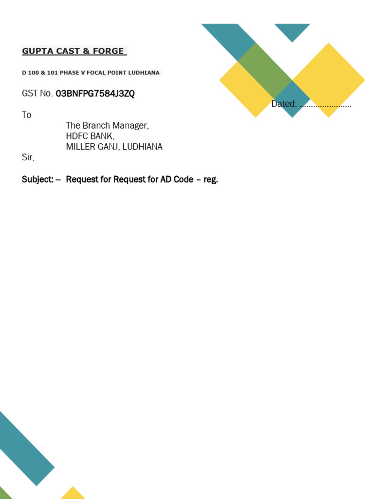 Request for HDFC Bank Ad Code | PDF
