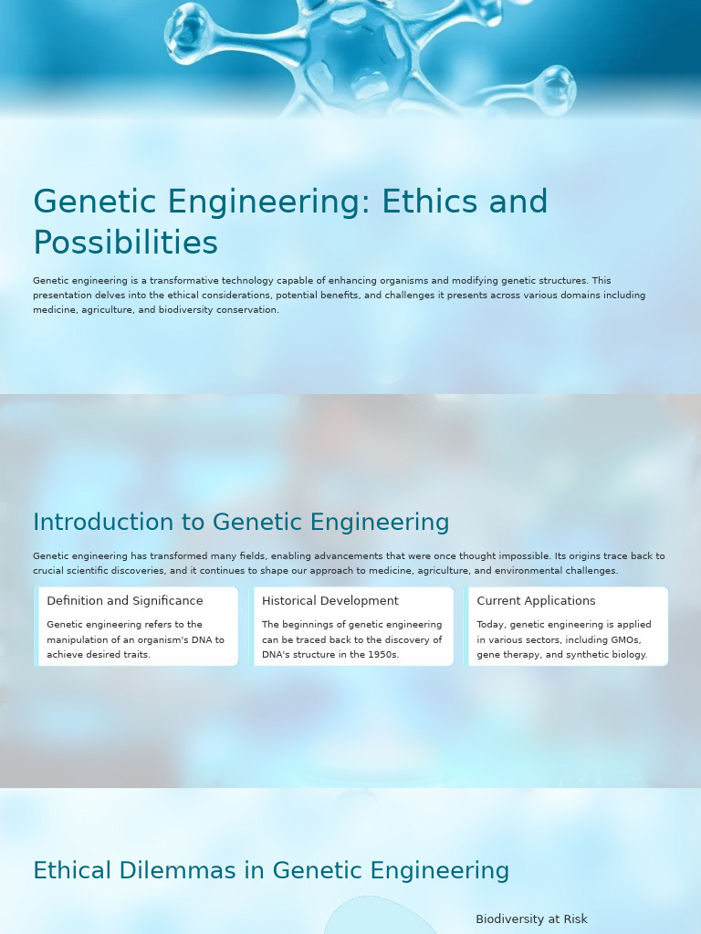 Genetic Engineering - Ethics A... | PDF | Genetic Engineering ...