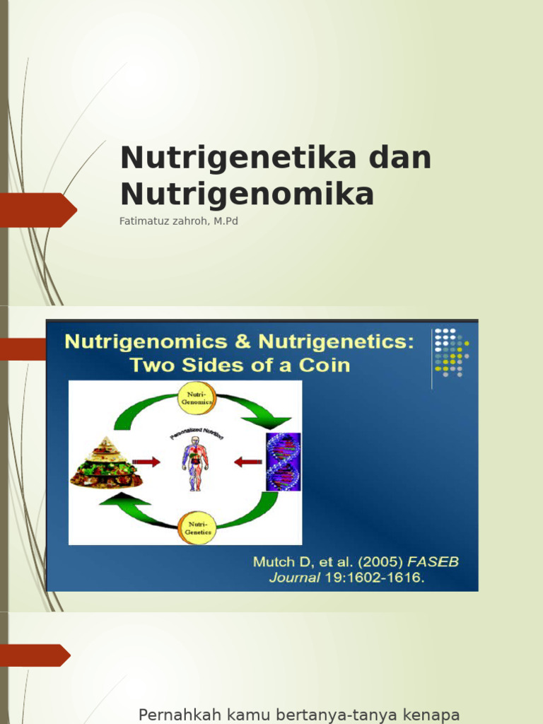 15.Nutrigenetika Dan Nutrigenomika (2) | PDF