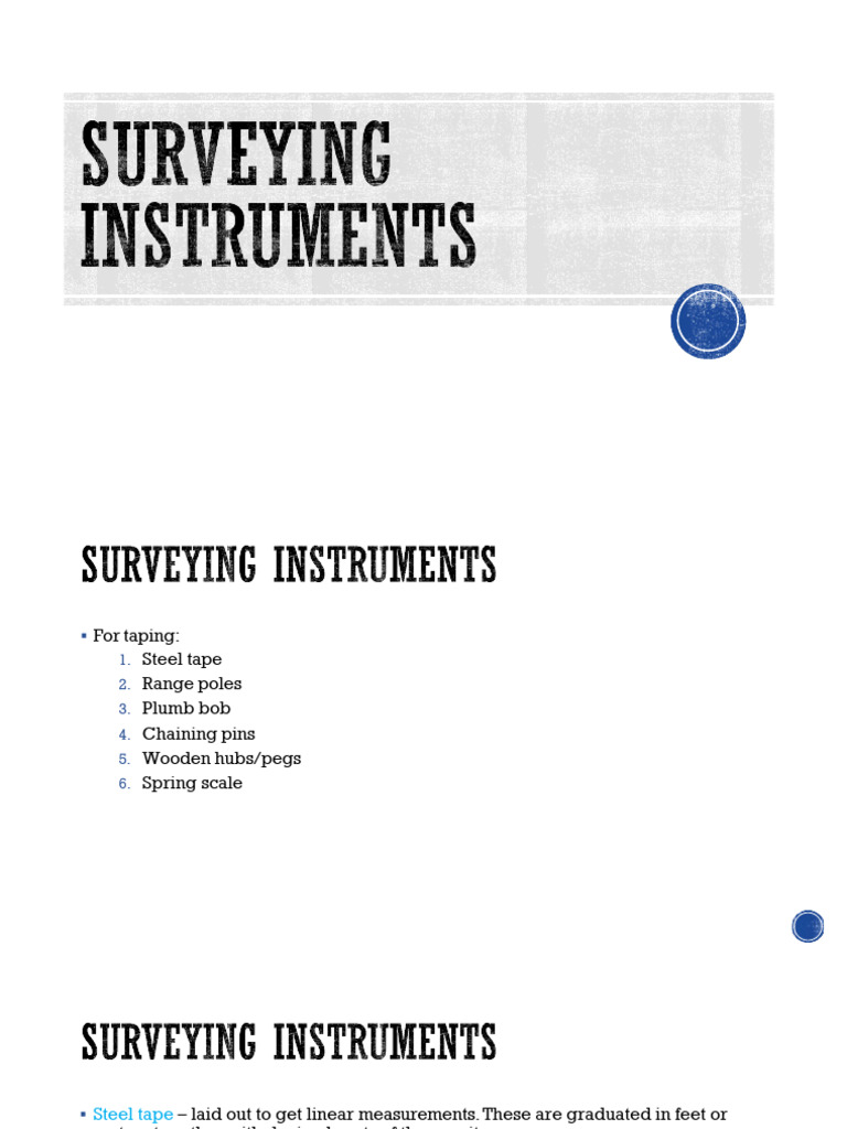 Essential Surveying Tools Explained | PDF | Surveying | Tools