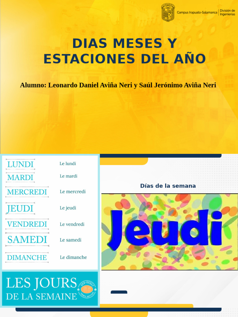 FR Dias Meses y Estaciones Del Año | PDF