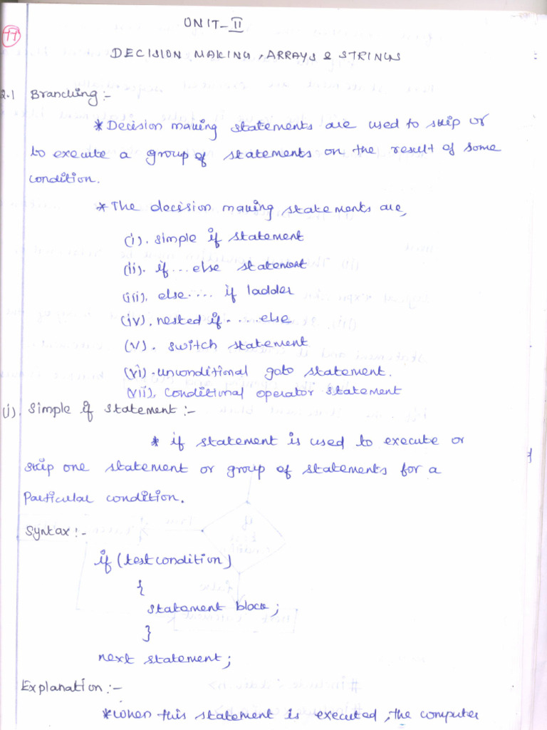 Module 2&3 - Branching - User Defined Data Types | PDF