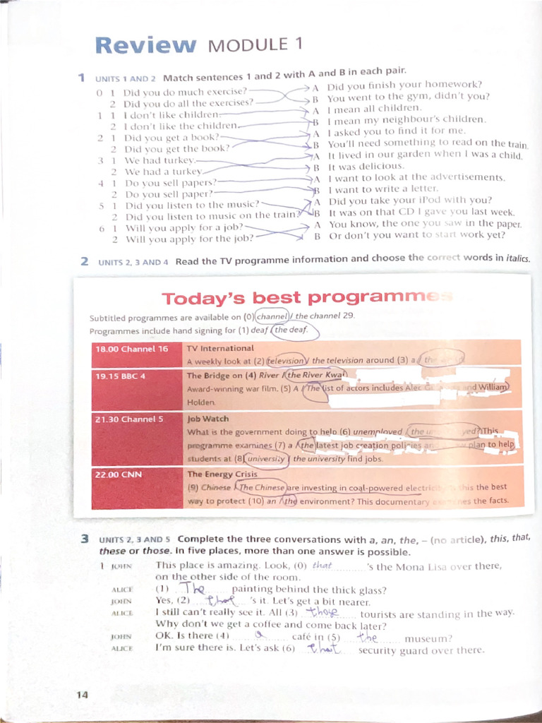 2E 14 Ko Sheung Ching English Summer Holiday Homework My Grammer Lab ...