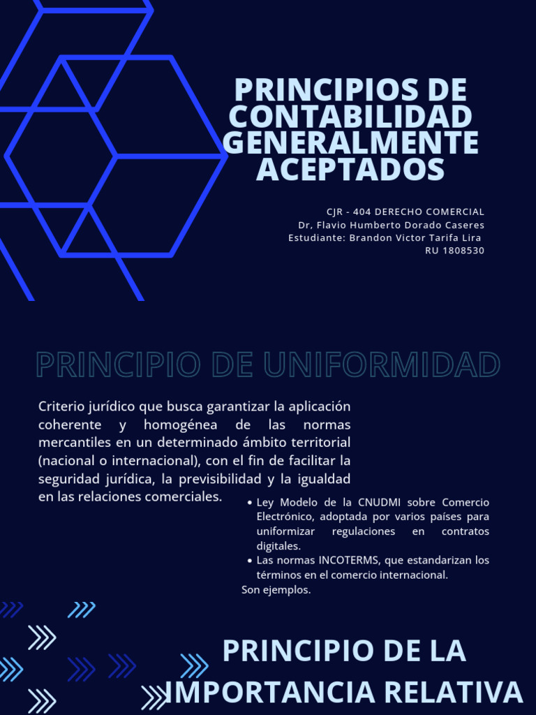 Principios de Contabilidad Generalmente Aceptados | PDF | Contabilidad ...