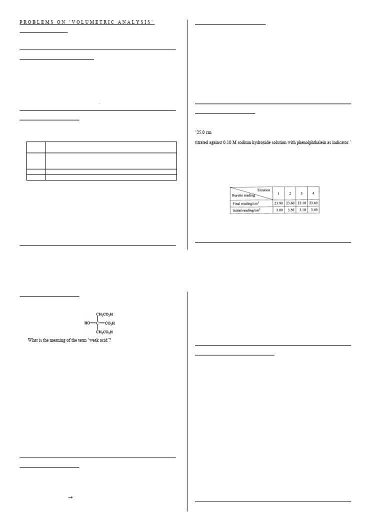 L4c - CE LQ Volumetric Analysis | PDF | Titration | Chemistry