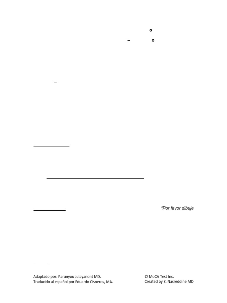 MoCA Basic Spanish Instructions | PDF | Básico | Ciencia cognitiva