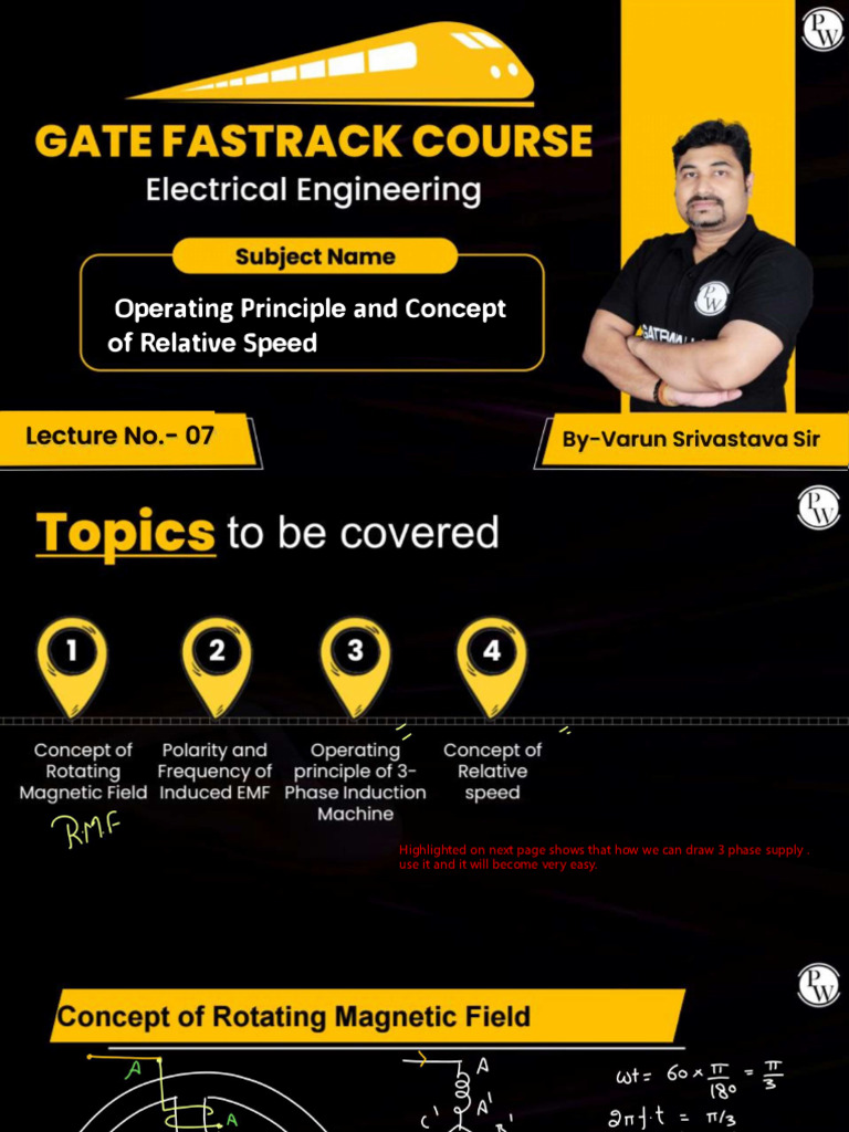 Operating Principle and Concept of Relative Speed (Lec 07) Class Notes ...
