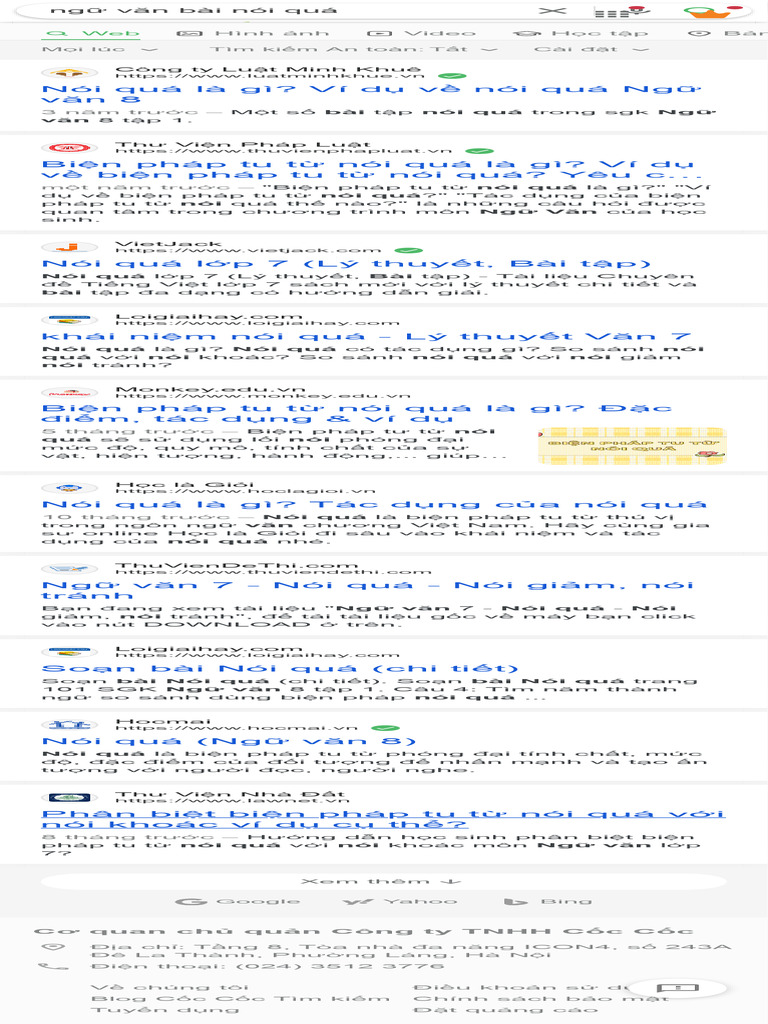 ngữ văn bài nói quá - Tìm với Cốc Cốc | PDF