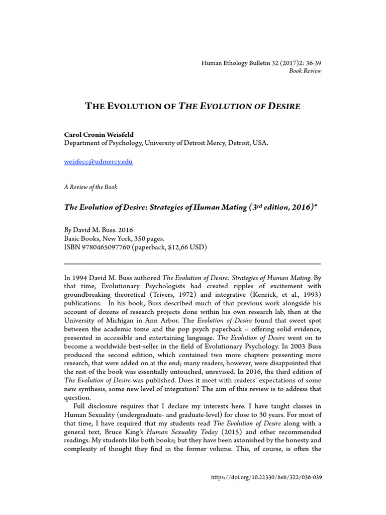 The Evolution of The Evolution of Desire 27qp5kjv7m | PDF | Psychology ...