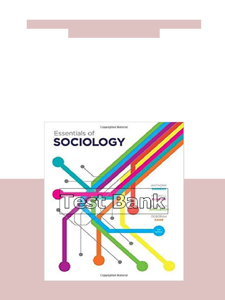 Essentials of Sociology 4th Edition Giddens Test Bank Digital Version ...