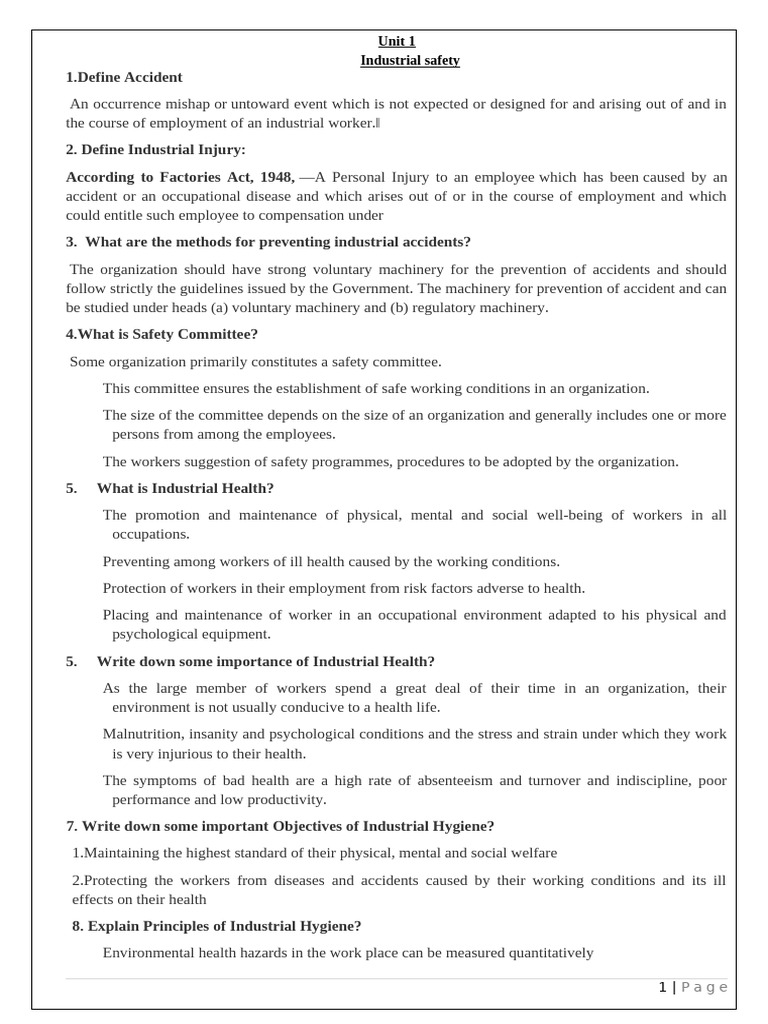 Industrial Safety Two Marks. | PDF | Wear | Lubricant