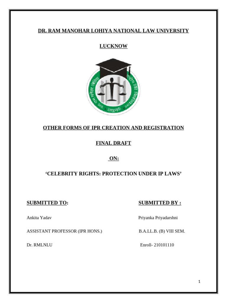 Other Forms of IPR | PDF | Personality Rights | Defamation