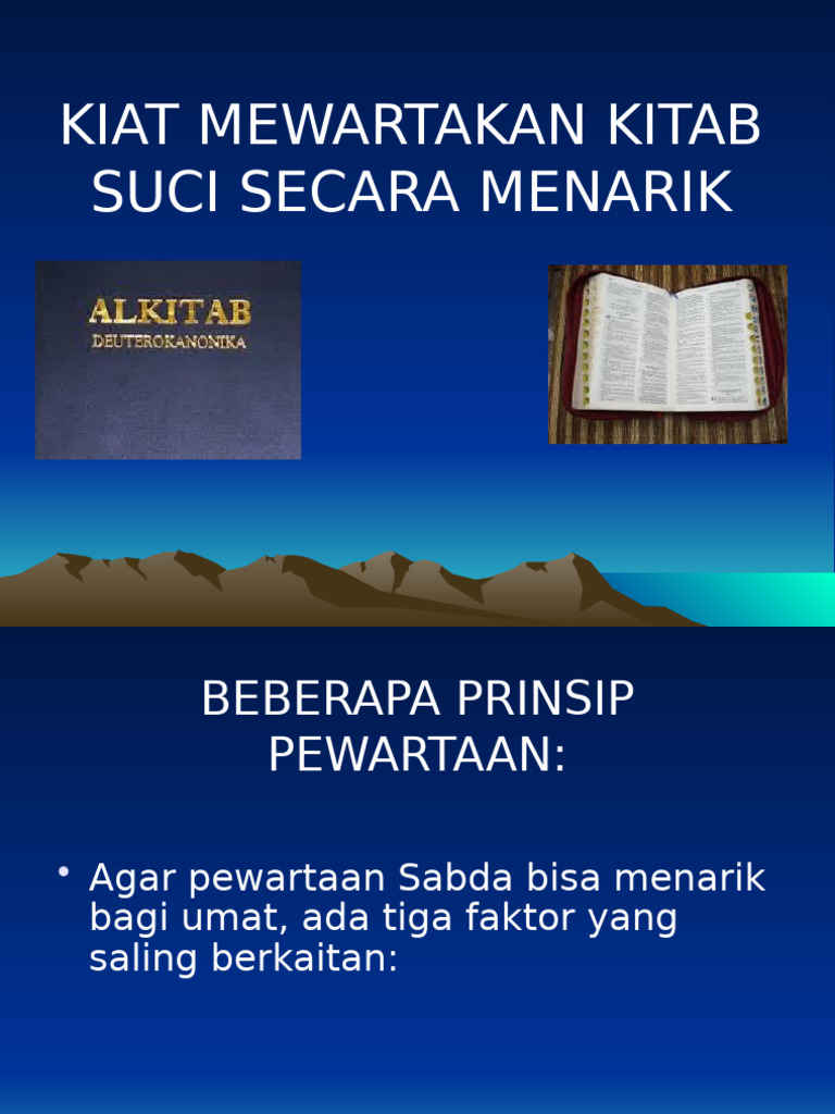 Kiat Mewartakan Kitab Suci | PDF