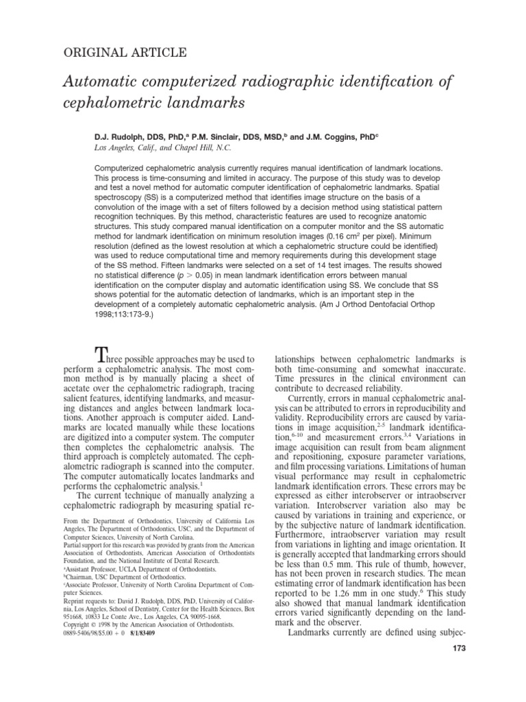 Automtic Lamdmark Identification | PDF | Image Resolution