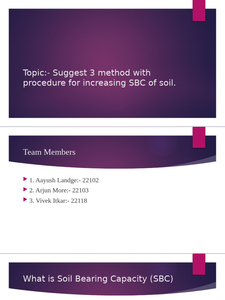 Method of Increasing SBC | PDF | Mechanical Engineering | Civil Engineering