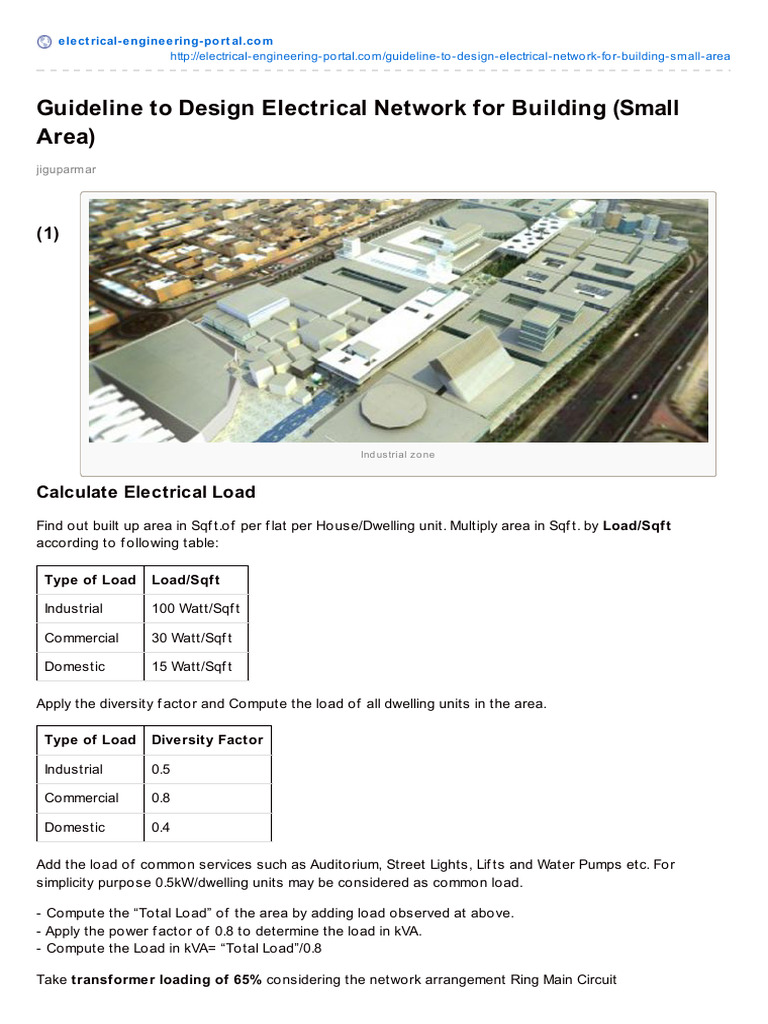 Design Electrical Network for Small Areas | PDF | Electromagnetism ...