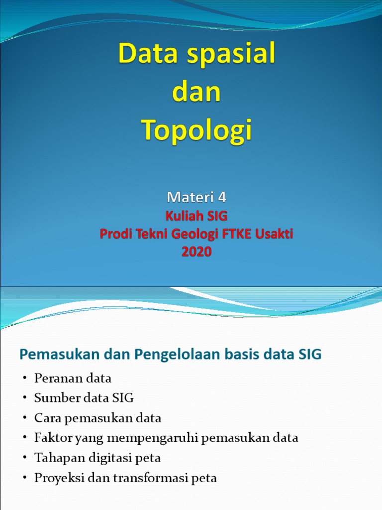 Pengelolaan Data dalam Sistem SIG | PDF