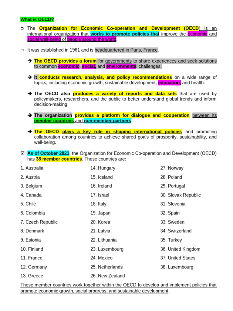 What Is OECD What Is The OECD Global Competence Framework | PDF ...