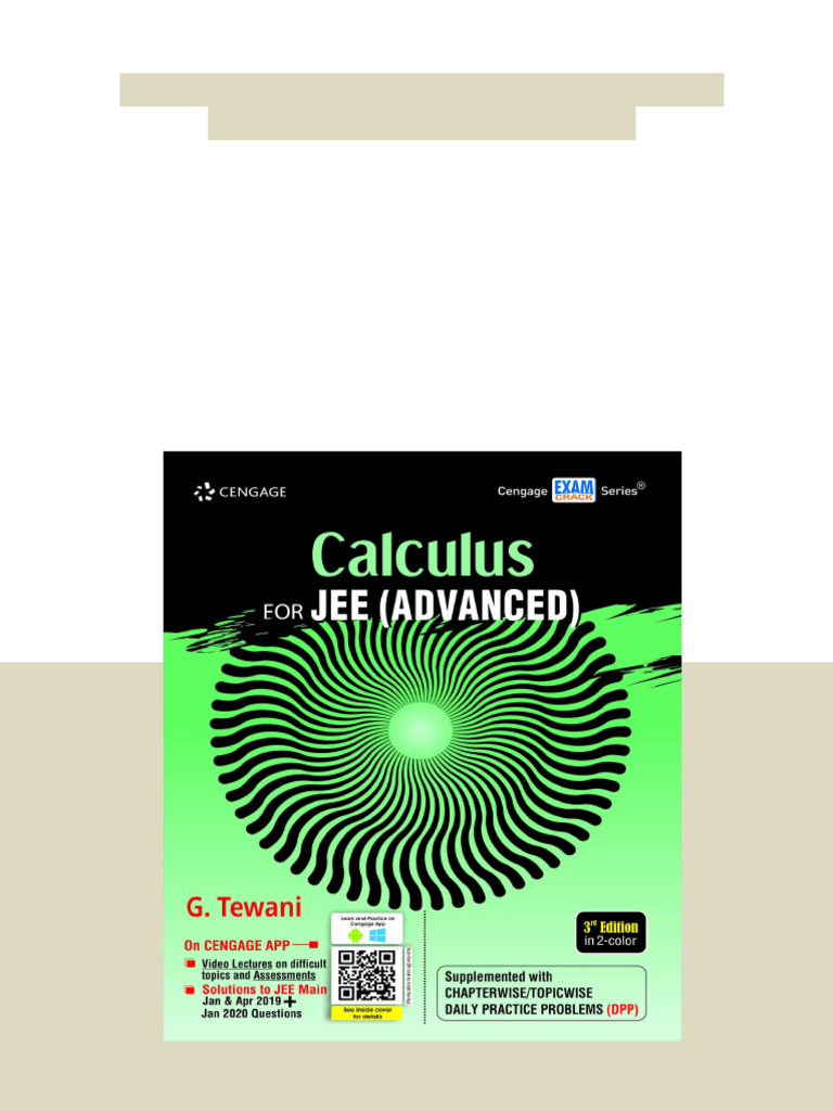 Solutions To Calculus For JEE (Advanced), 3rd Edition G. Tewani Online ...